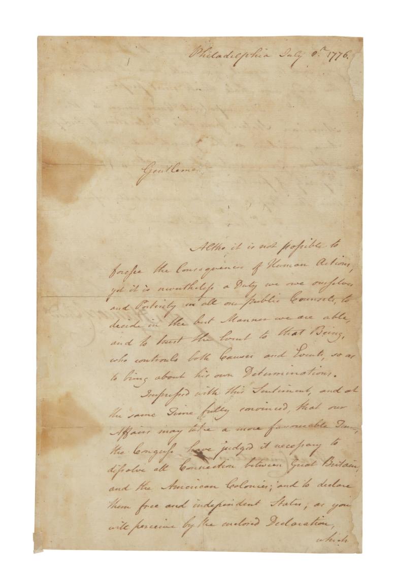 $1-Million Hancock Letter Leads Sotheby's $20.1-Million Americana Week ...