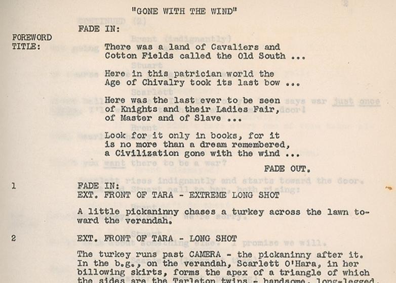 Deluxe Presentation Script of Gone With the Wind Sold for $22,688 at ...