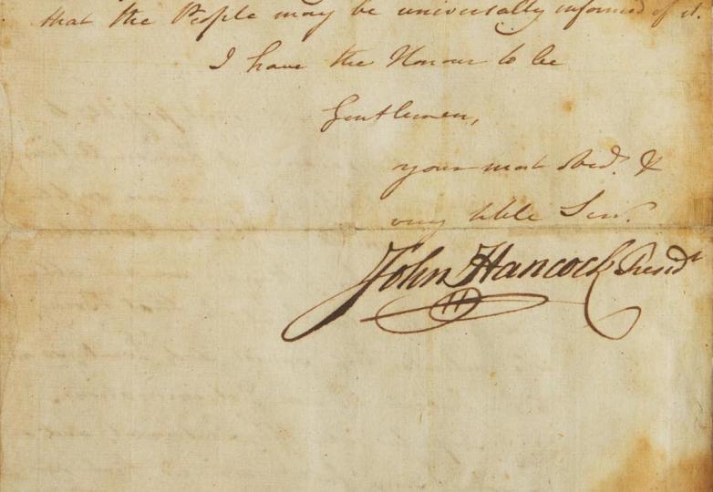 John Hancock Letter Proclaiming Independence Offered at Auction