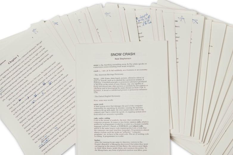 Snow Crash Metaverse Manuscript and NFT to Auction