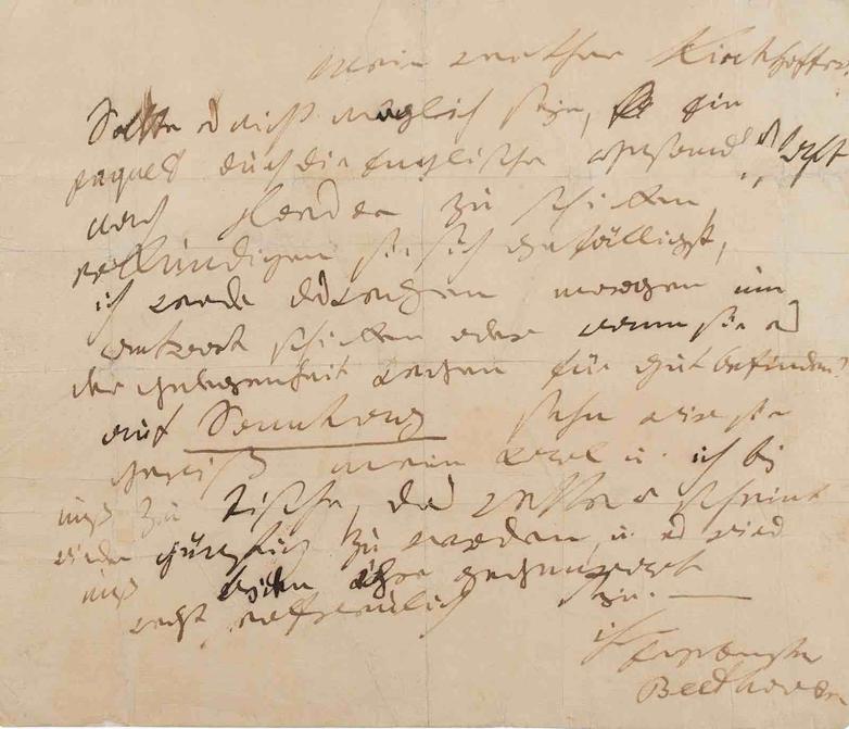 Beethoven 'Missa Solemnis’ Letter Sells for $100,000