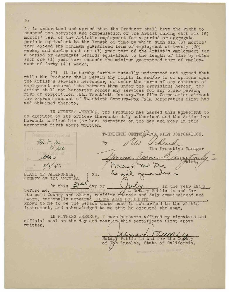 Marilyn Monroe's First Film Contract and Columbus’s 'Discovery' Letter ...